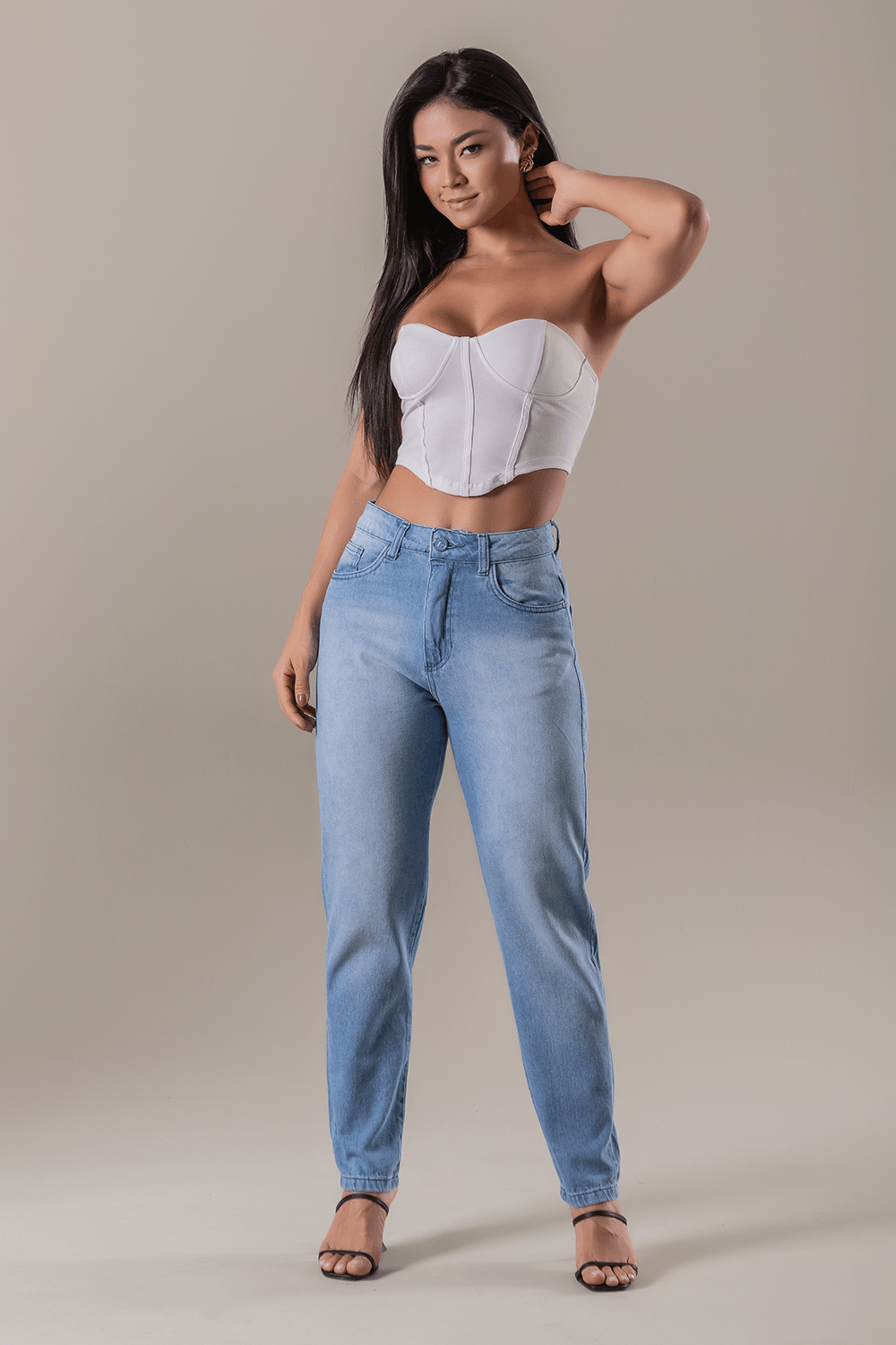 Calça Jeans Cropped Feminina